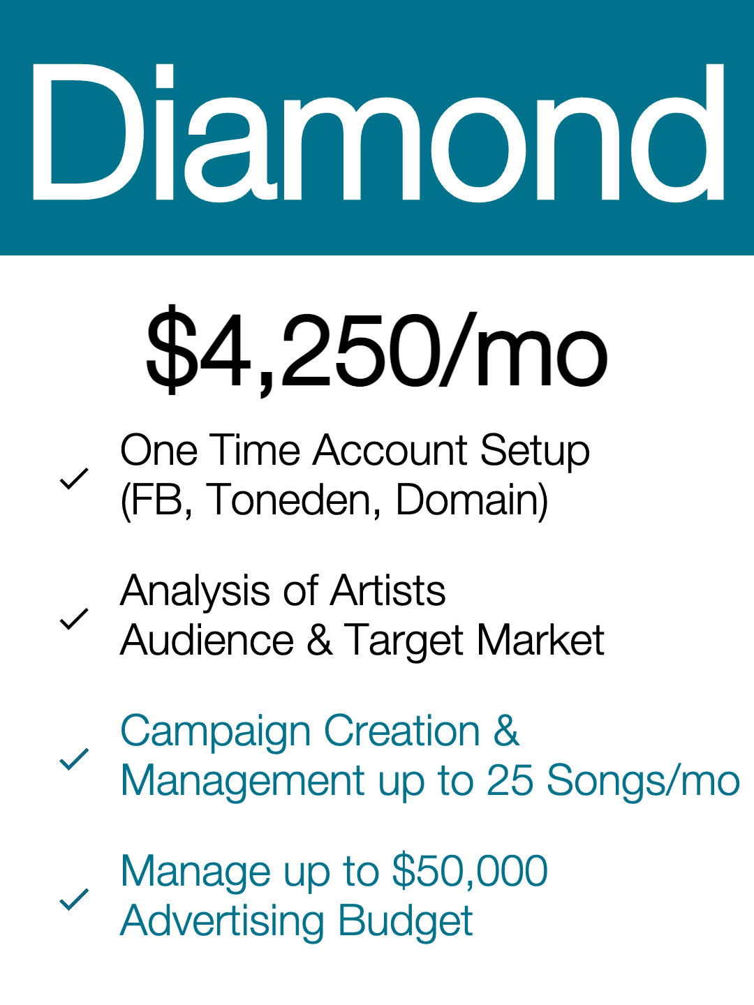 Diamond Package– Waves Music Marketing