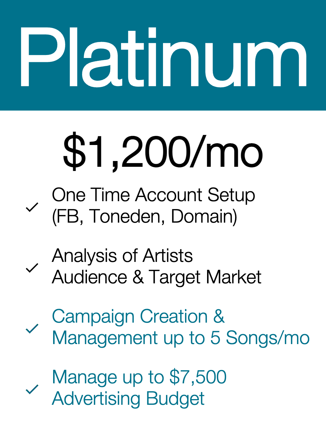 Platinum Package– Waves Music Marketing