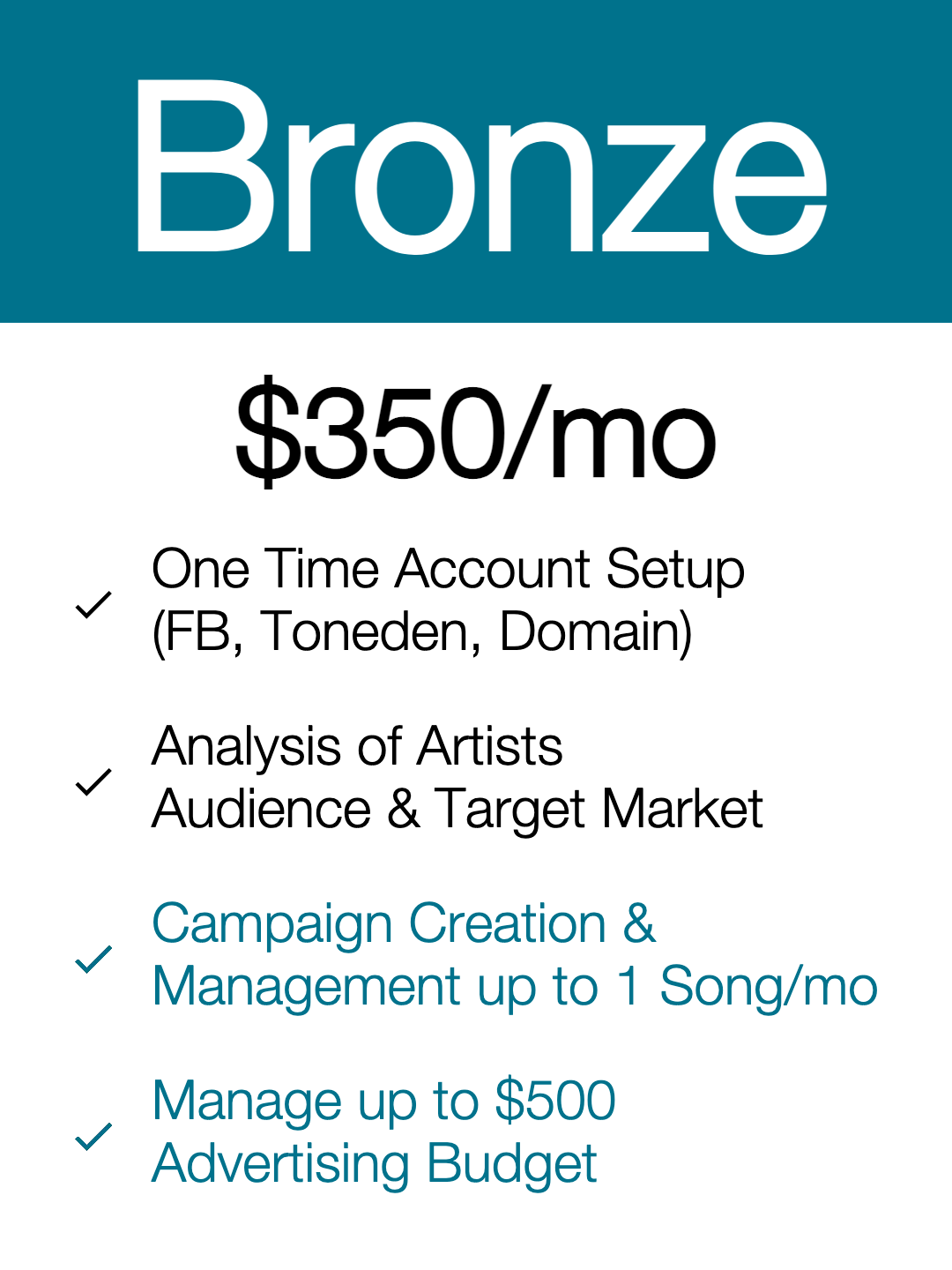 Bronze Package– Waves Music Marketing